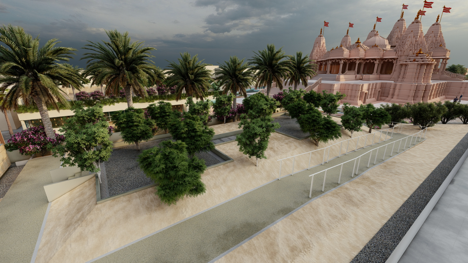 The BAPS Hindu Mandir Abu Dhabi – AgroTurf Landscaping & Swimming Pool ...